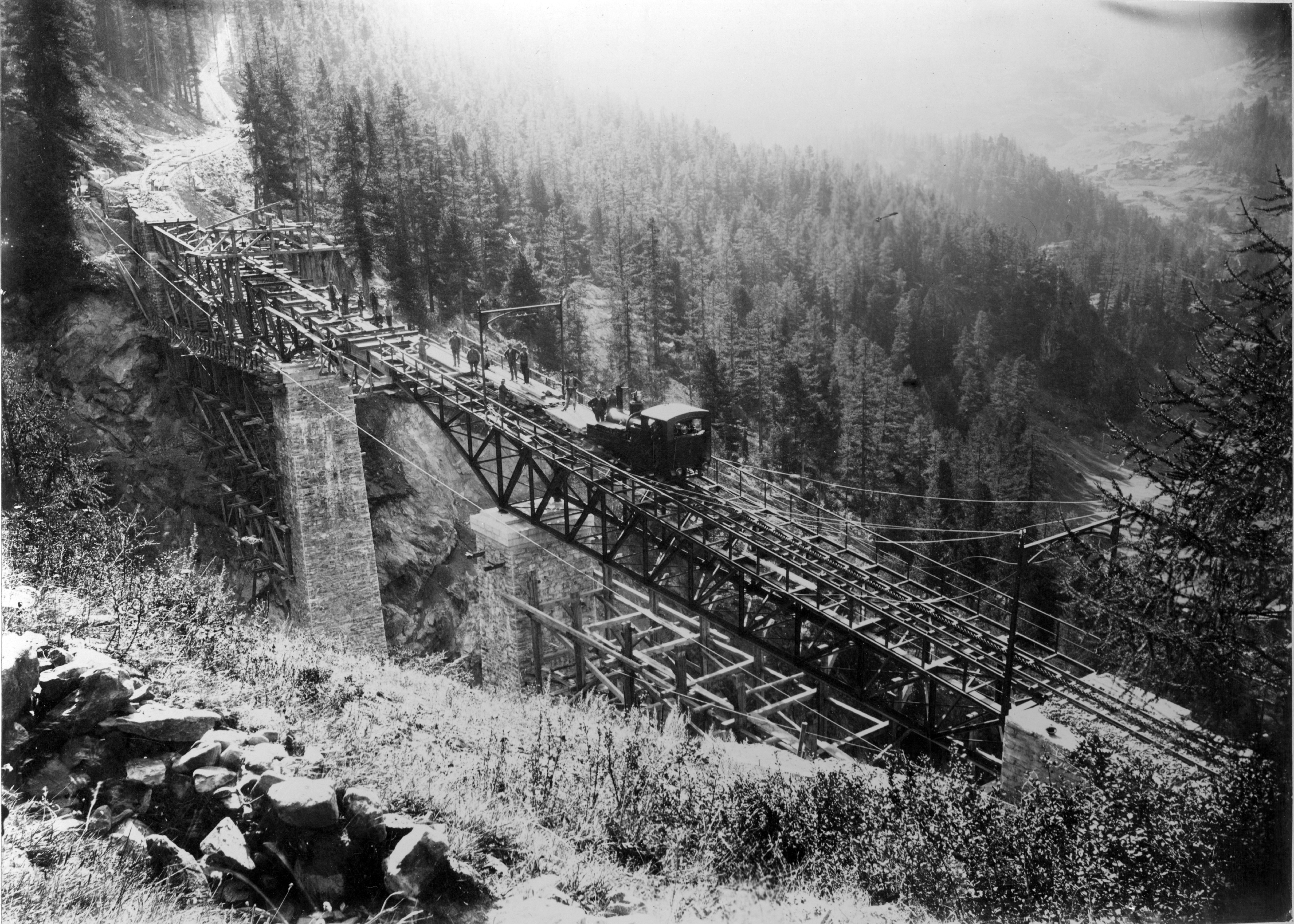 steam locomotive - construction Gornergrat Railway